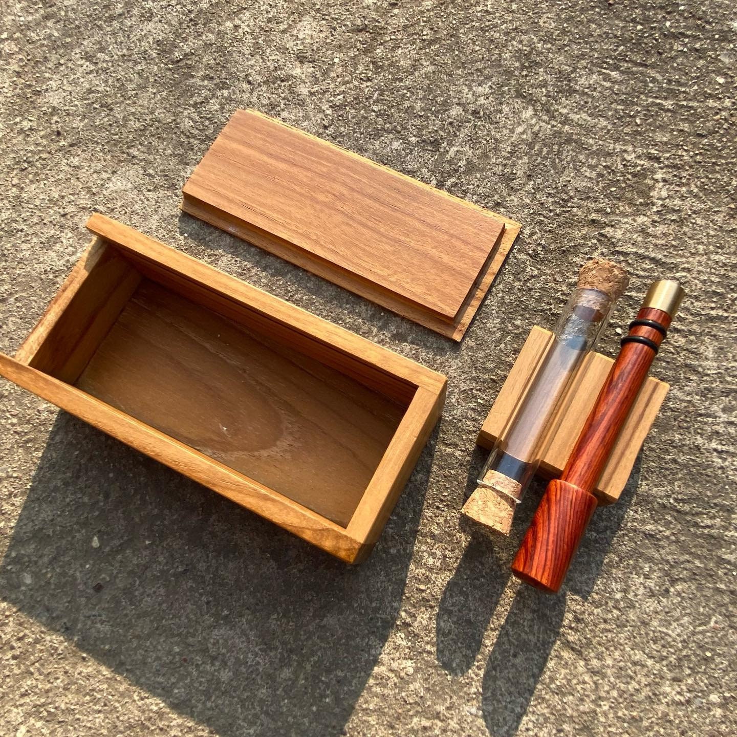 Luxury With the Thai Rosewood Glass Blunt/ Pipe With Charcoal Filter ...