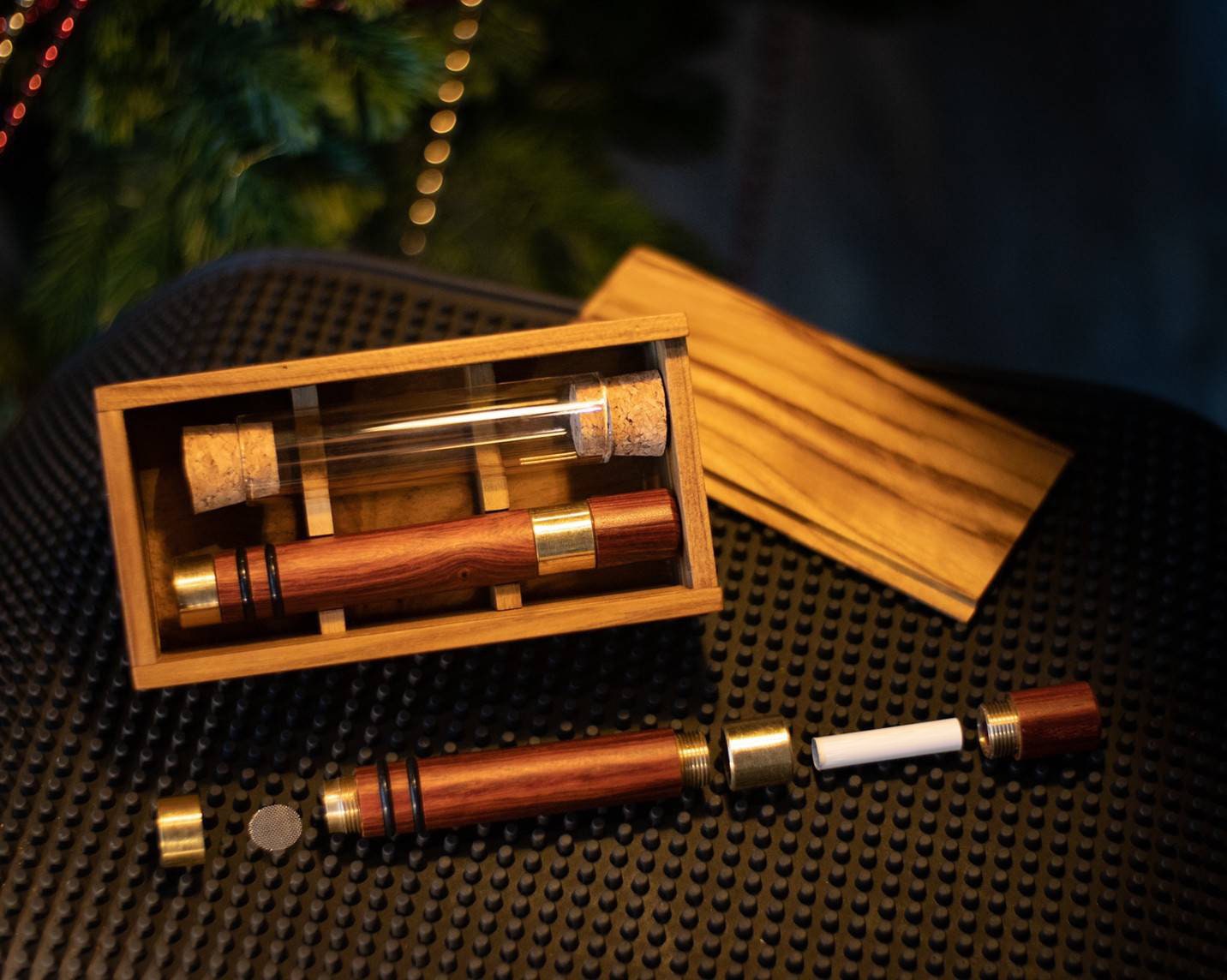 Luxury With the Thai Rosewood Glass Blunt/ Pipe With Charcoal Filter ...