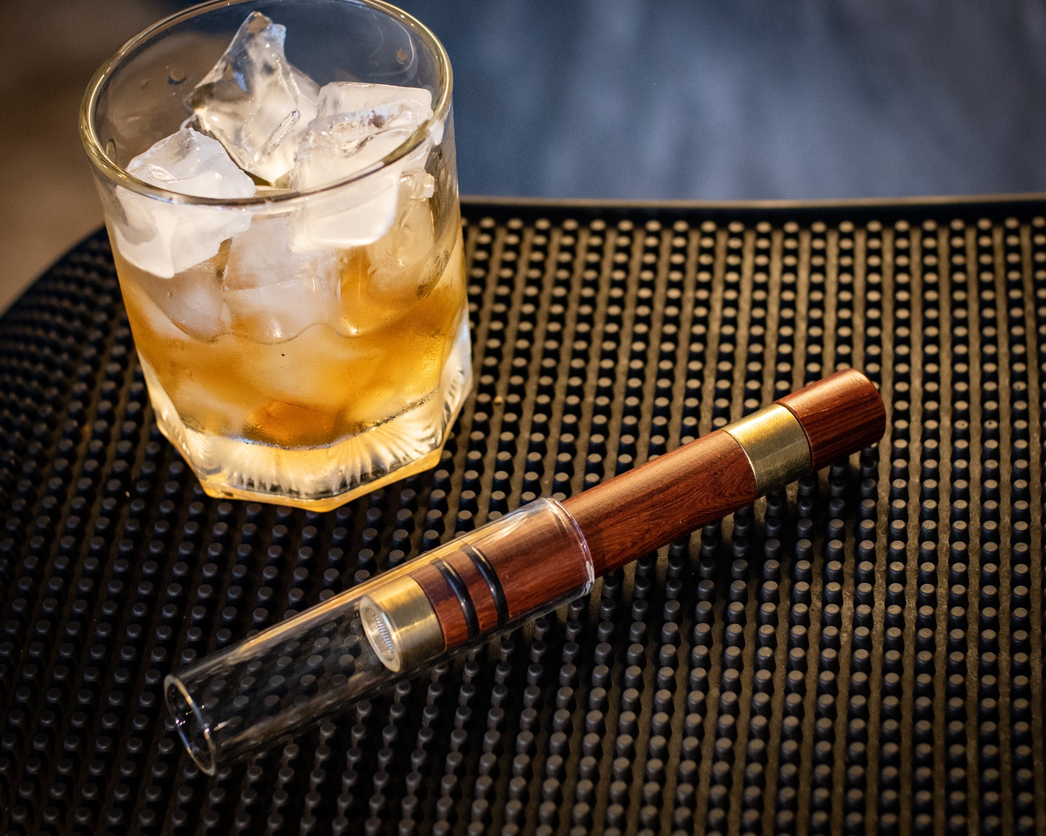Luxury With the Thai Rosewood Glass Blunt/ Pipe With Charcoal Filter ...
