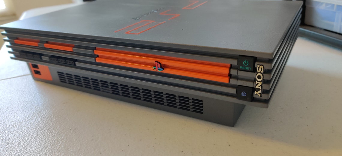 Custom Colored PlayStation 2 PS2 Console Grey and Orange | Etsy