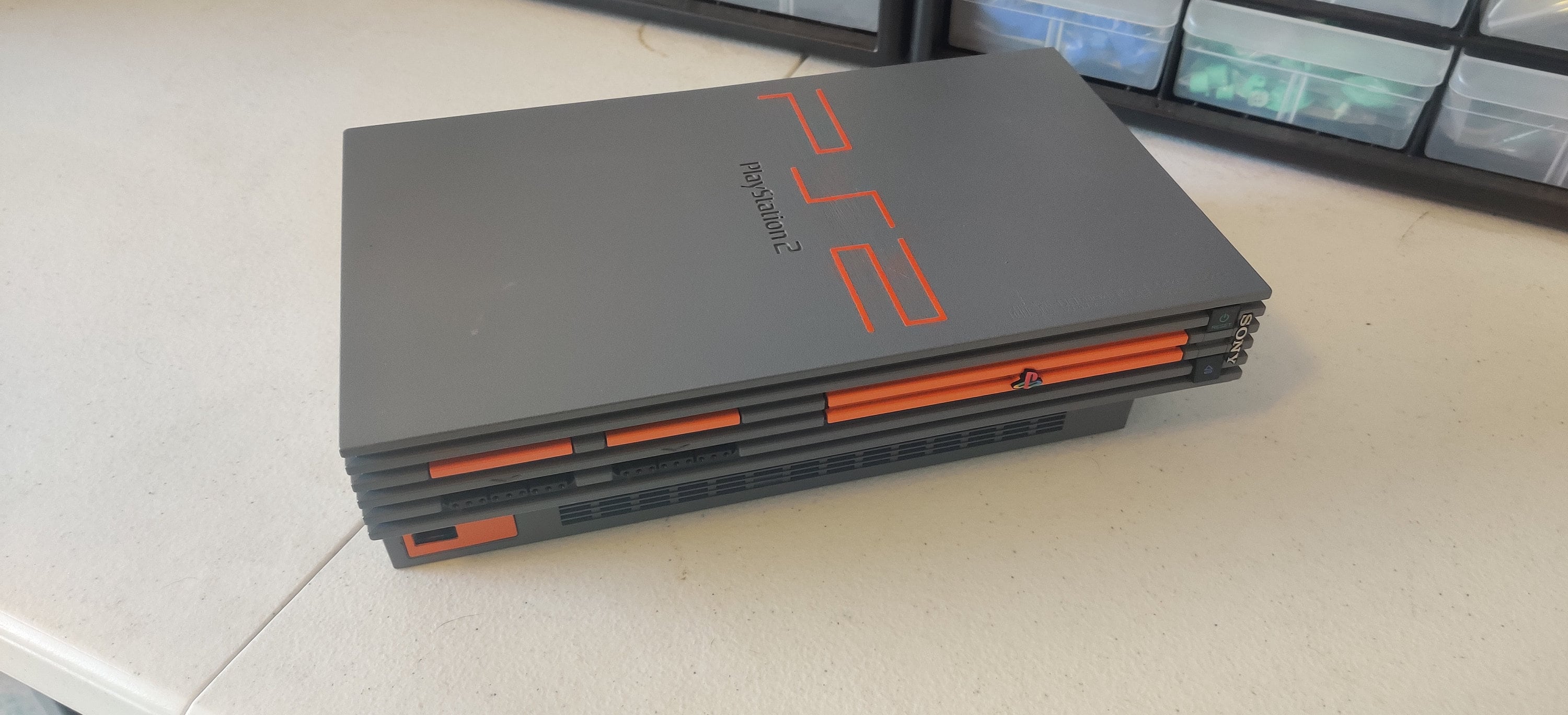 Custom Colored PlayStation 2 PS2 Console Grey and Orange | Etsy