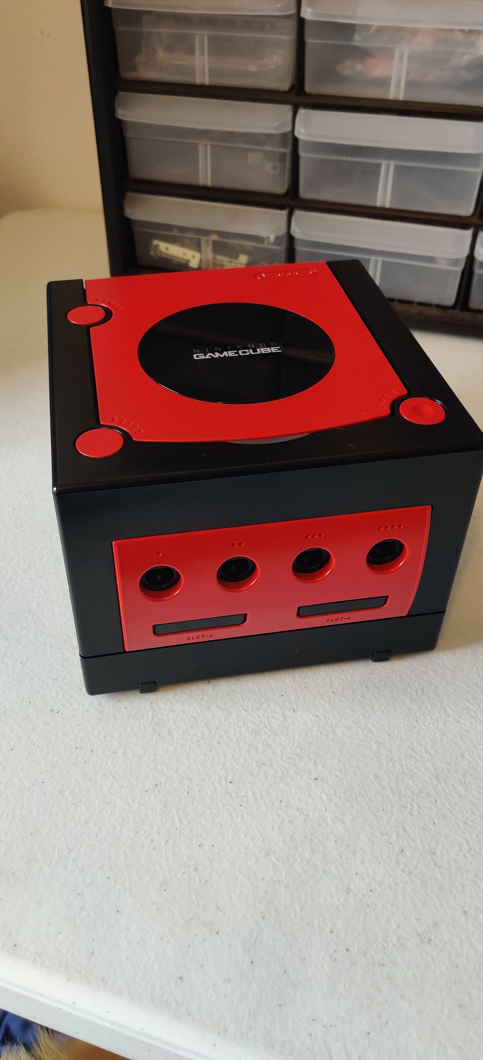 Custom Colored Nintendo Gamecube Console Red And Black Etsy