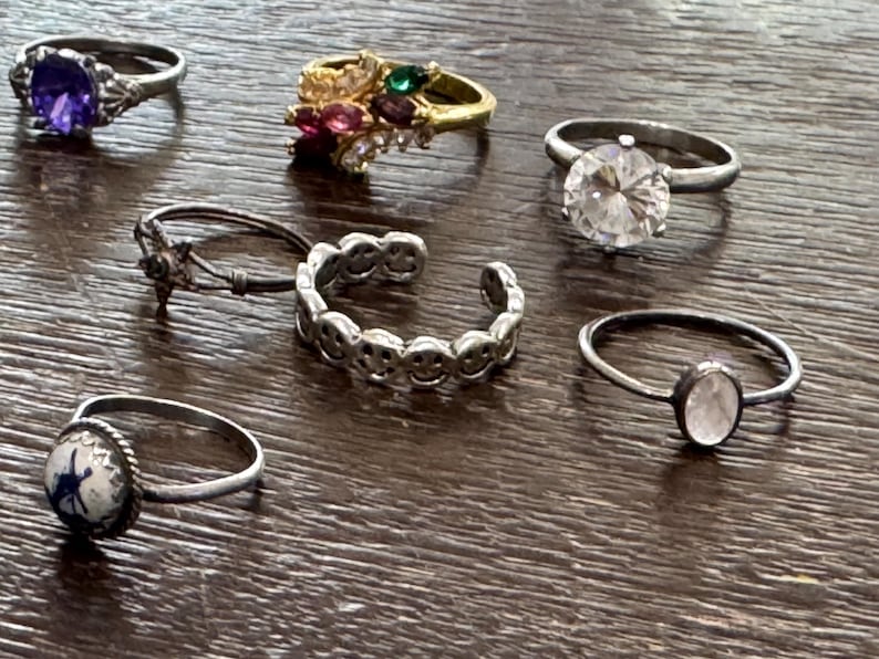 Lovely Collection of Vintage and Antique Sterling Silver Rings! Lot of ...