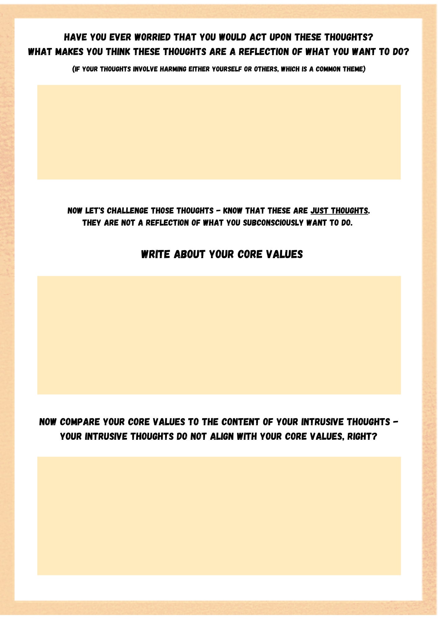 Cbt Worksheets For Ocd Mental Health Worksheets Free Ocd Assessment Cbt Worksheets For Ocd Mental Health Worksheets Free Ocd Assessment