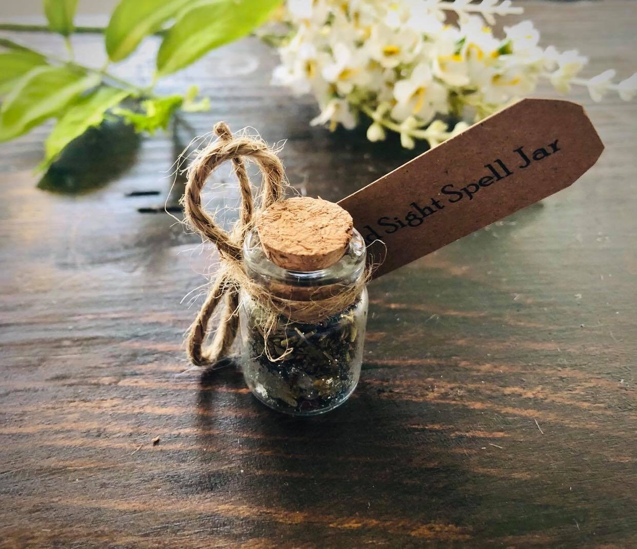 Second Sight Mini Spell Jar - Herb/flower/crystal/essential Oil Blend ...