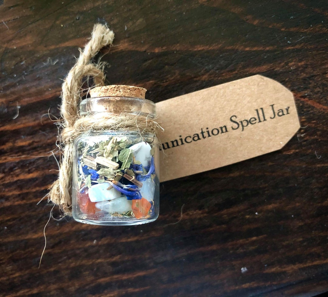 Communication Mini Spell Jar- Herb/flower/crystal/essential Oil Blend ...