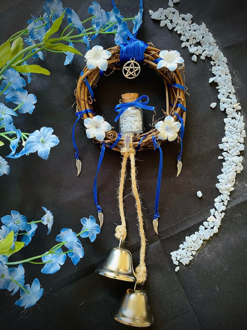 Angel Wings Witch Bells - Angel Wing Charms/pentacle Charms/angelite ...