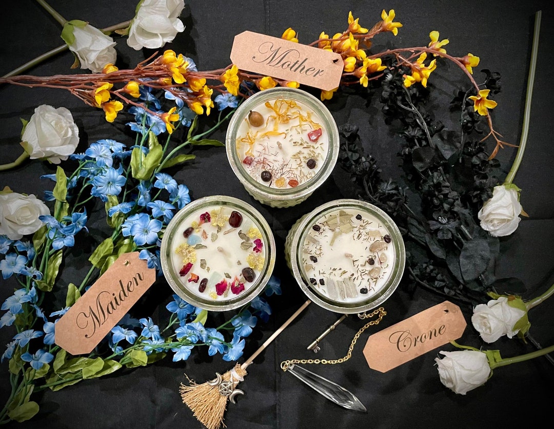 Triple Goddess Candle Collection - Maiden/mother/crone - Divine ...