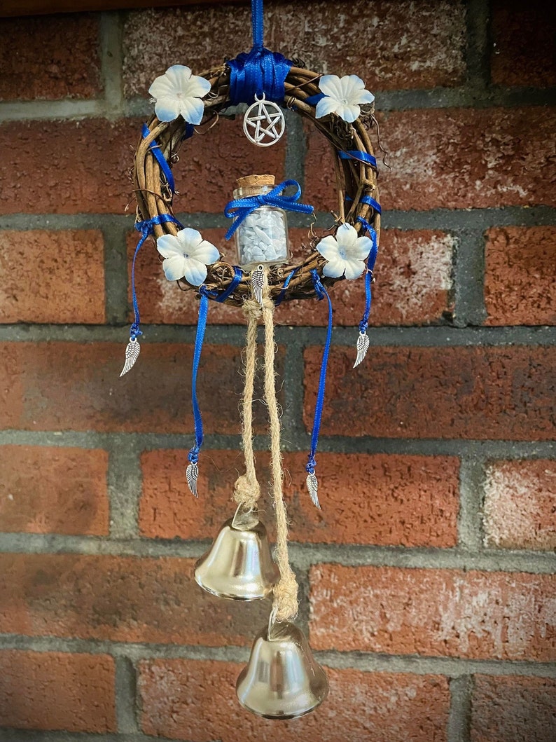 Angel Wings Witch Bells - Angel Wing Charms/pentacle Charms/angelite ...