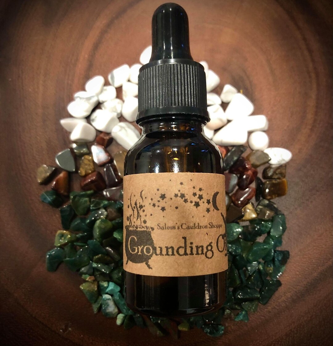 Grounding Oil - Center/balance/realign - Herbs/crystals Blend - Almond ...