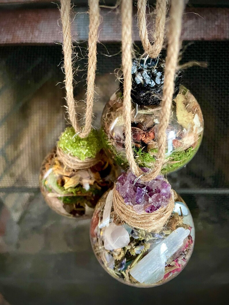 Protection Witch Ball - Protection/ward Negative Energy - Herb/crystal ...