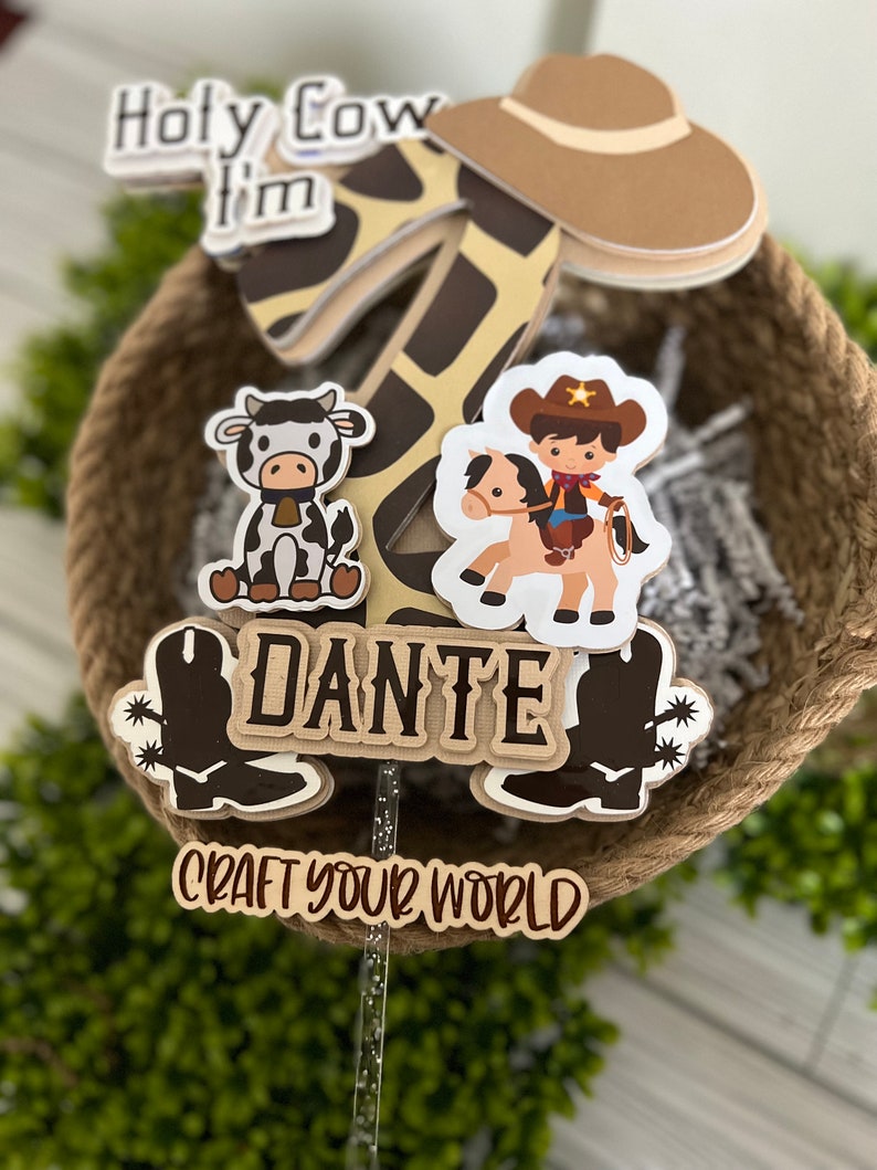 Custom Cowboy Cake Topper: Handcrafted Western Birthday Decor - Etsy