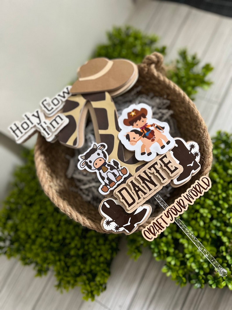 Custom Cowboy Cake Topper: Handcrafted Western Birthday Decor - Etsy