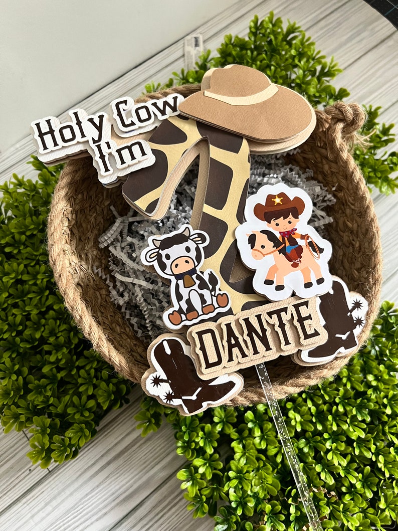Custom Cowboy Cake Topper: Handcrafted Western Birthday Decor - Etsy