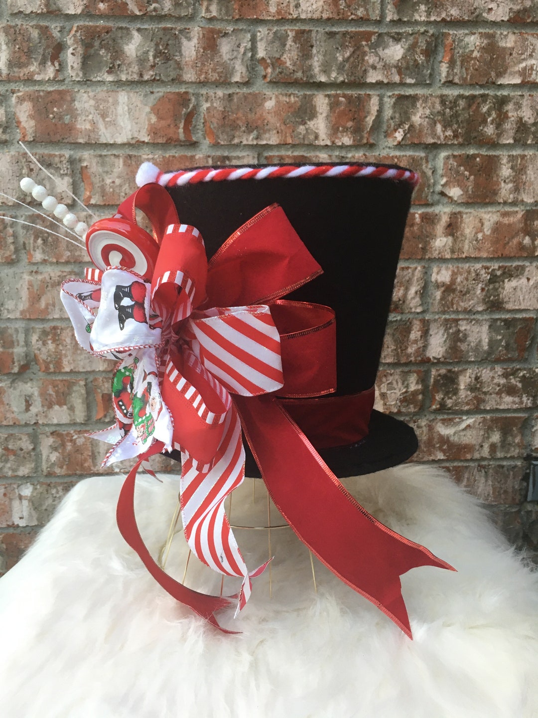 Christmas Tree Topper, Christmas Hat Topper, Hat Tree Topper, Christmas ...