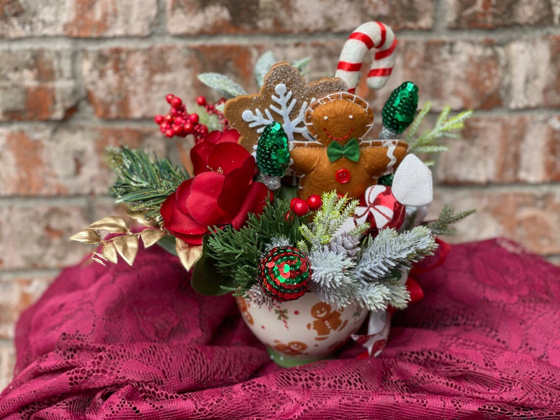 Sifter Gingerbread Man Decor Table Centerpiece Christmas - Etsy