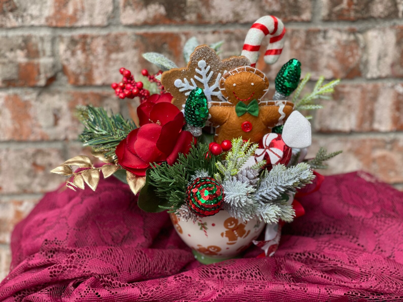 Sifter Gingerbread Man Decor Table Centerpiece Christmas - Etsy