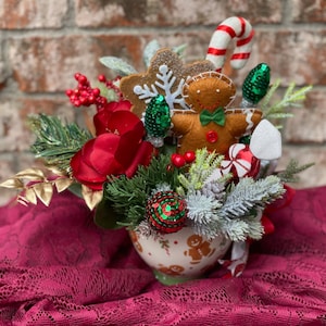 Sifter Gingerbread Man Decor, Table Centerpiece, Christmas Centerpiece ...
