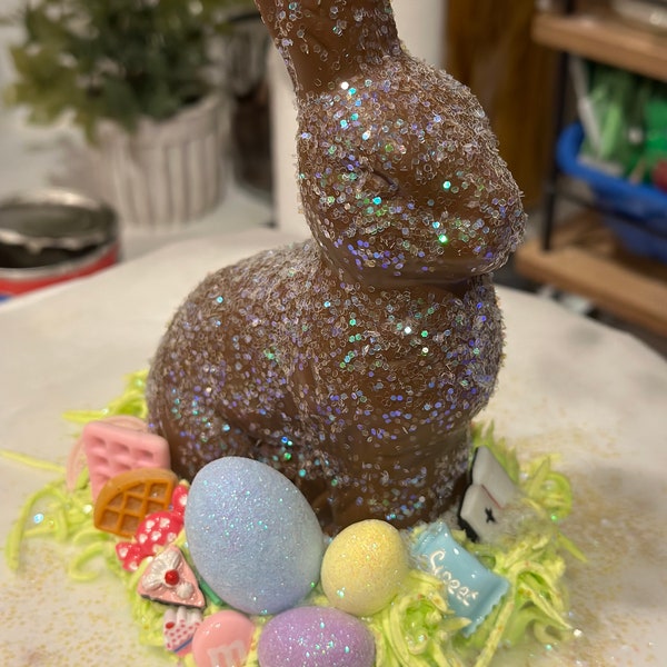 Faux Chocolate Bunny - Etsy