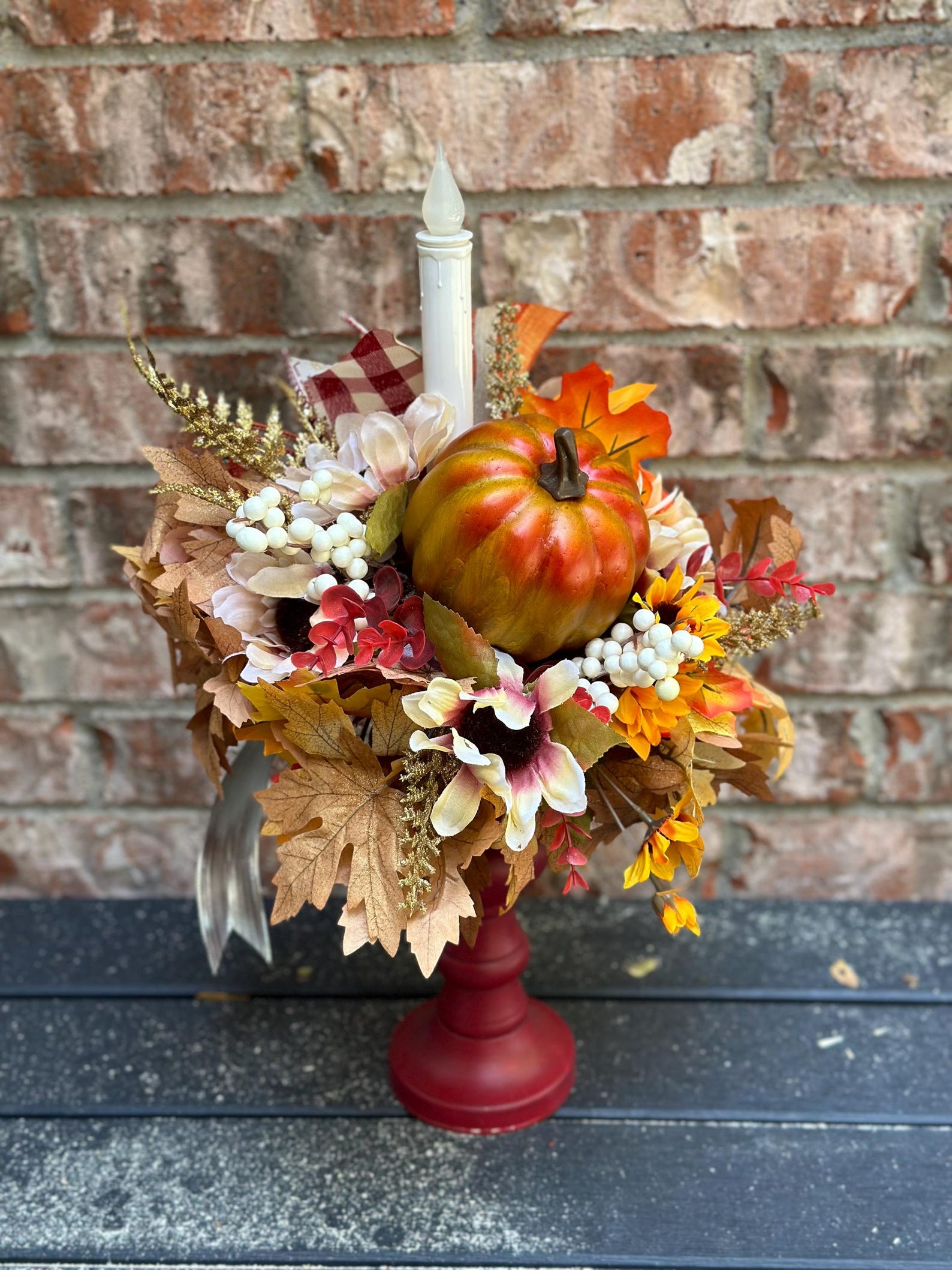 Fall Pumpkin Candlestick Centerpieces, Thanksgiving Decor, Fall Decor ...