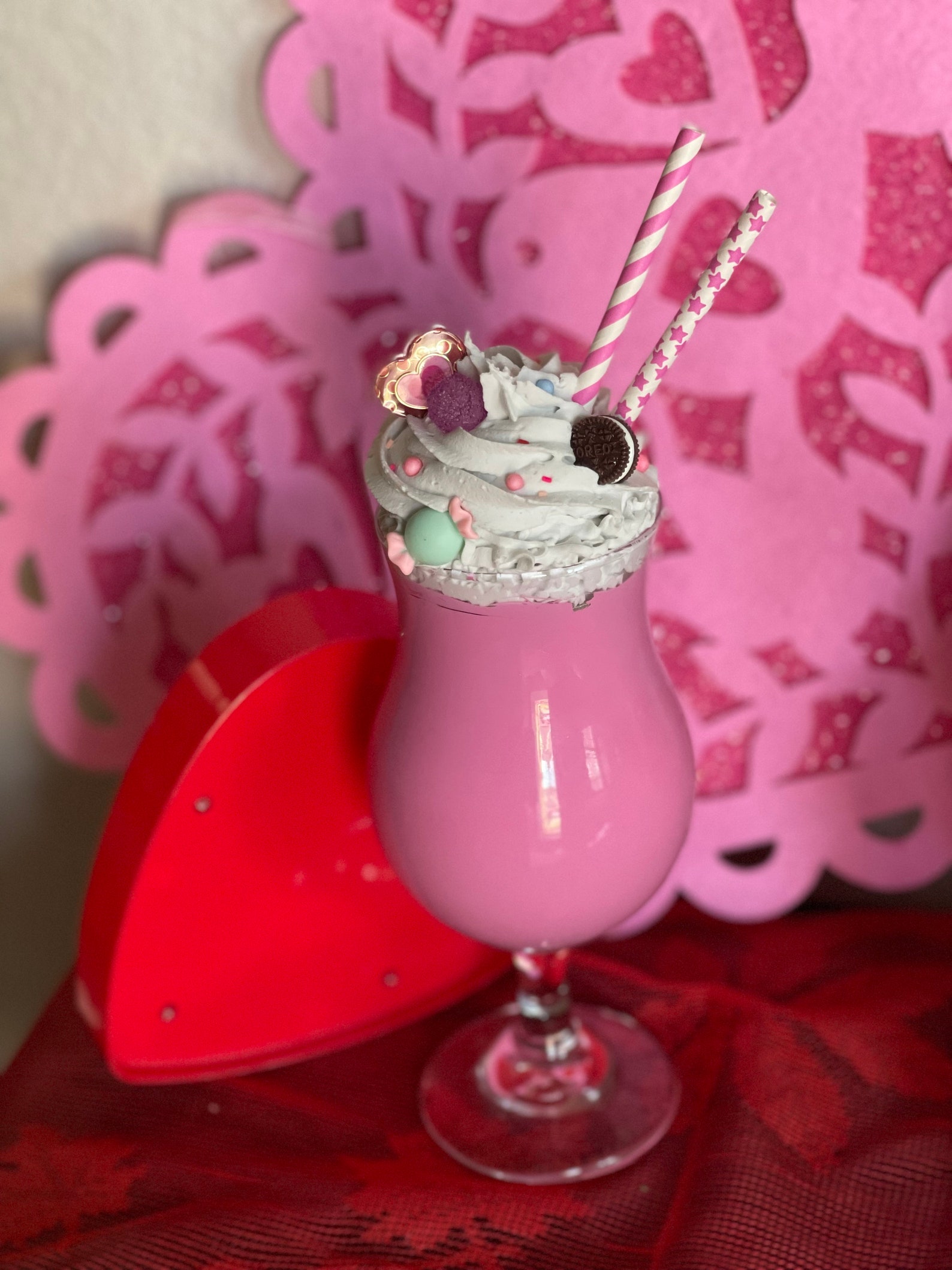 Valentines Day Faux Milkshake Valentine's Day Candy Jar - Etsy
