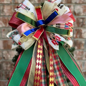 Nutcracker Christmas Tree Topper, Christmas Bow, Tree Topper, Wreath ...