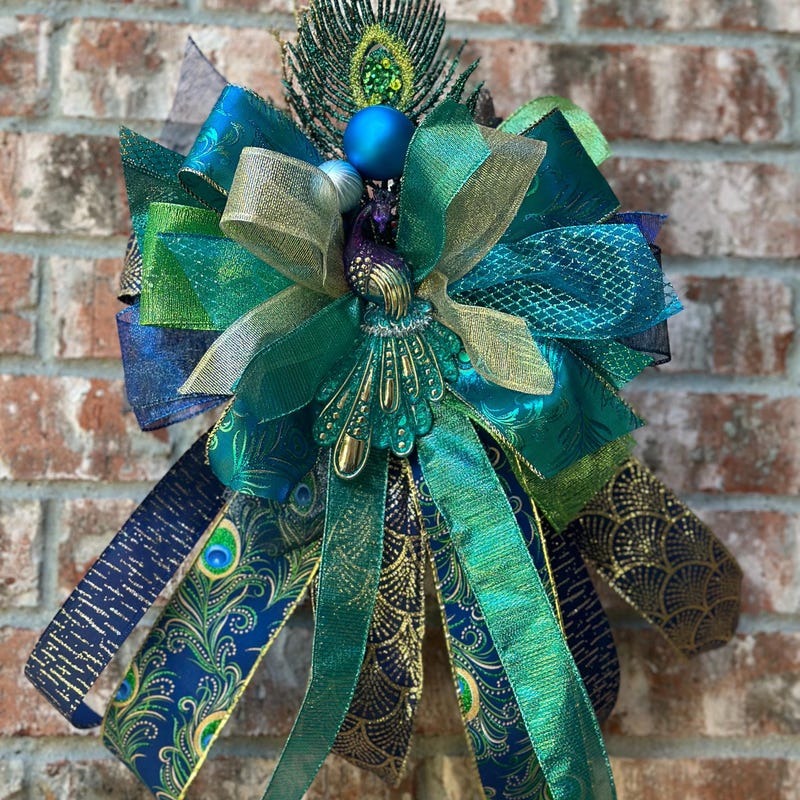 Peacock Christmas Tree Topper - Etsy