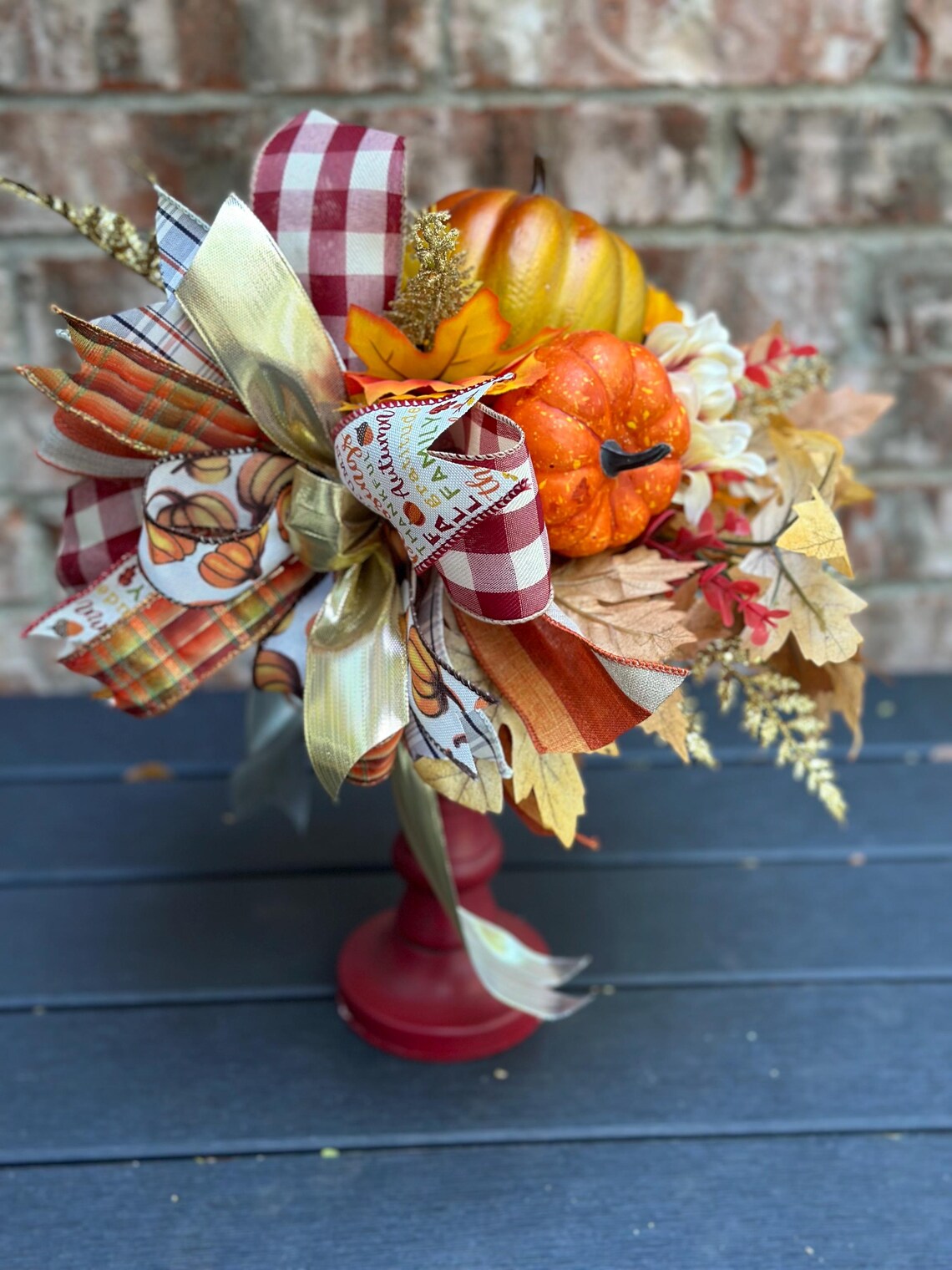 Fall Pumpkin Candlestick Centerpieces, Thanksgiving Decor, Fall Decor ...