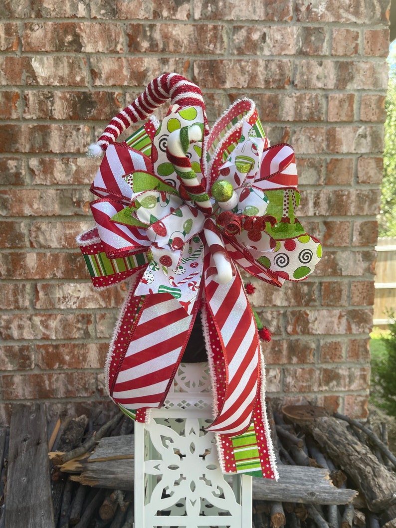 Whimsical Christmas Tree Topper Elf Hat Tree Topper Grinch - Etsy