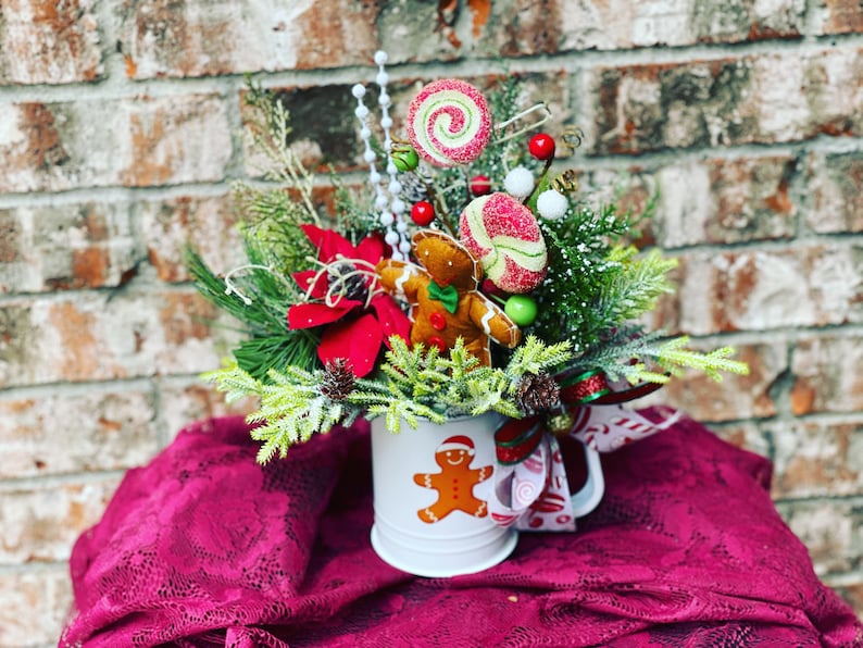 Sifter Gingerbread Man Decor Table Centerpiece Christmas - Etsy