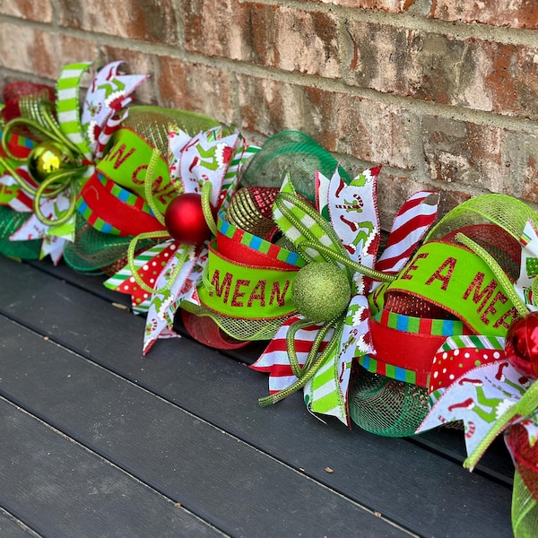 Grinch Garland - Etsy