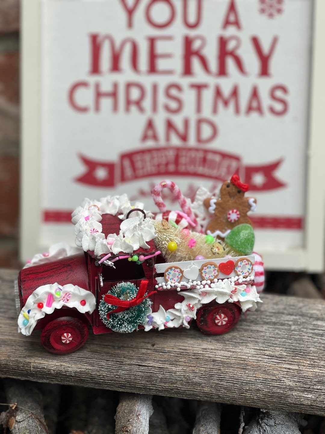 Candyland Red Truck, Mini Red Truck, Red Carriage, Fake Bake - Etsy