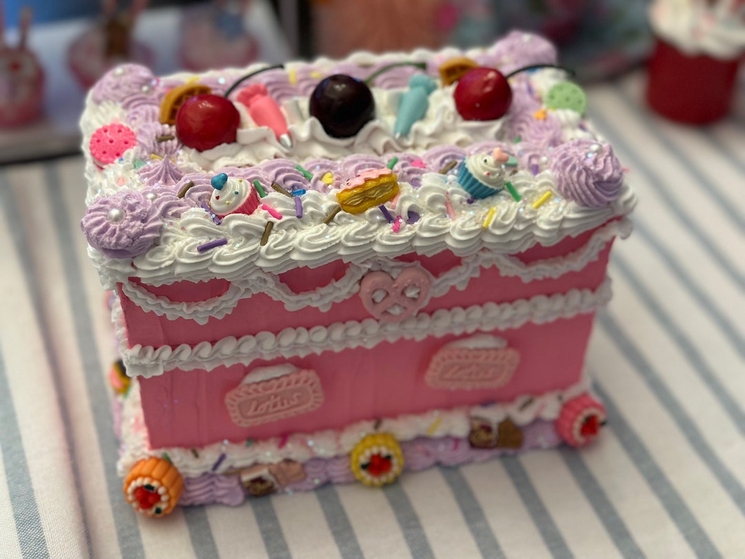 Fake Cake Recipe Box, Valentines Day Decor, Fake Cake Storage Box ...