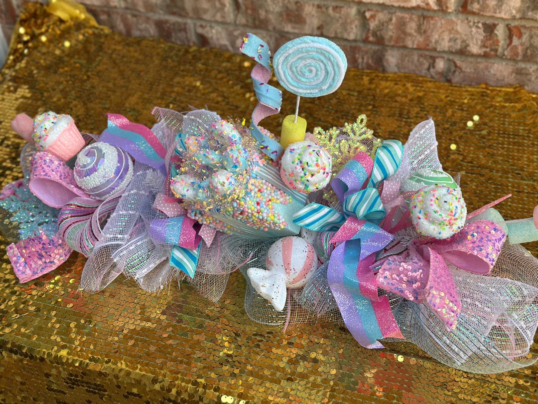 Christmas Candyland Garland, Gift Present Decor, Fireplace Decor ...
