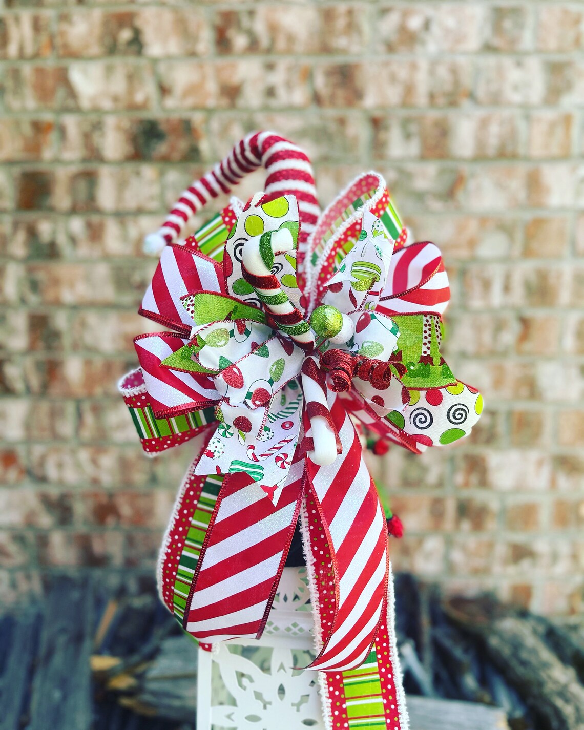 Whimsical Christmas Tree Topper Elf Hat Tree Topper Grinch - Etsy