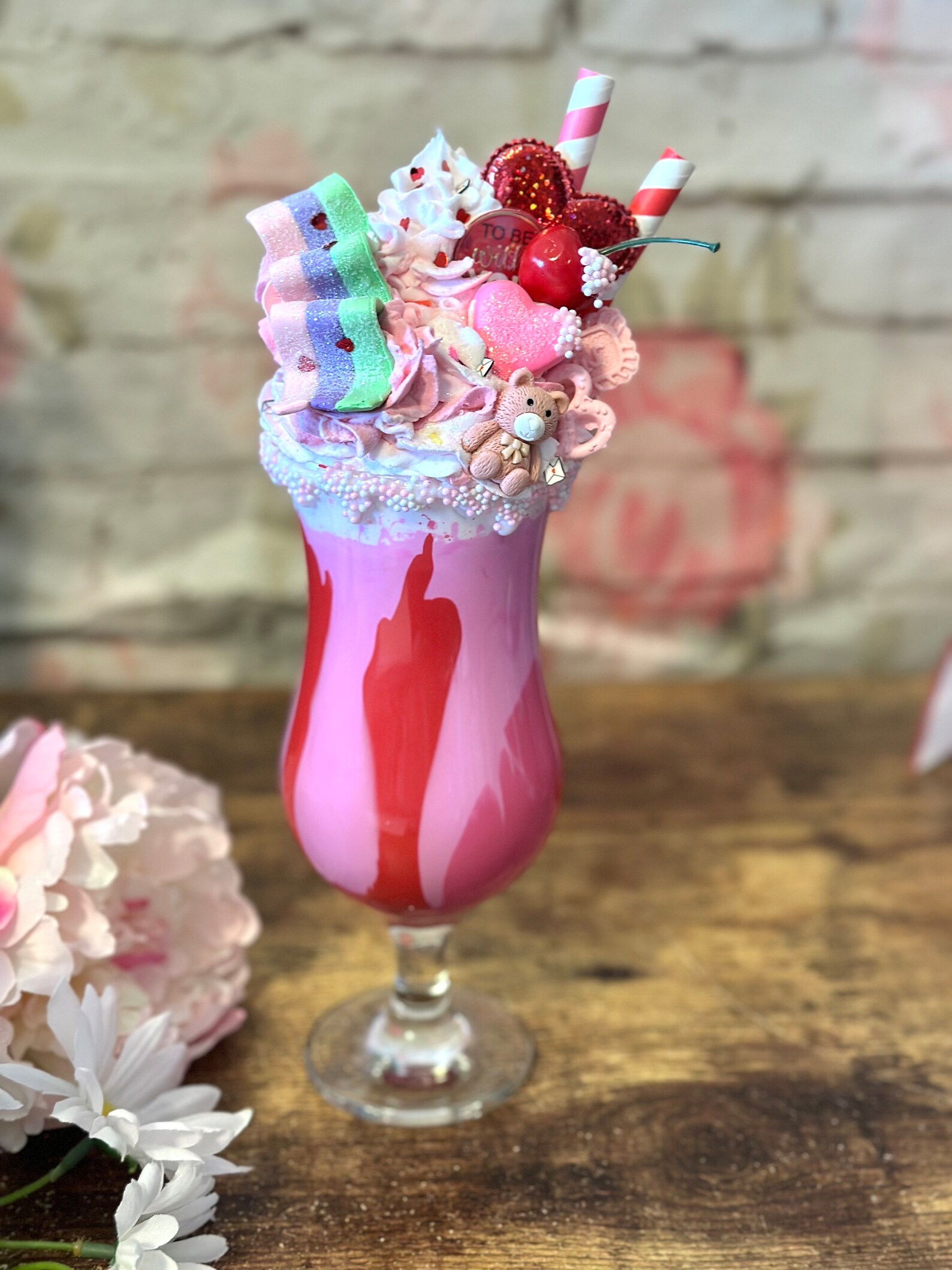 Valentine’s Day Faux Milkshake Valentine's Day Candy Jar Fake Shake ...