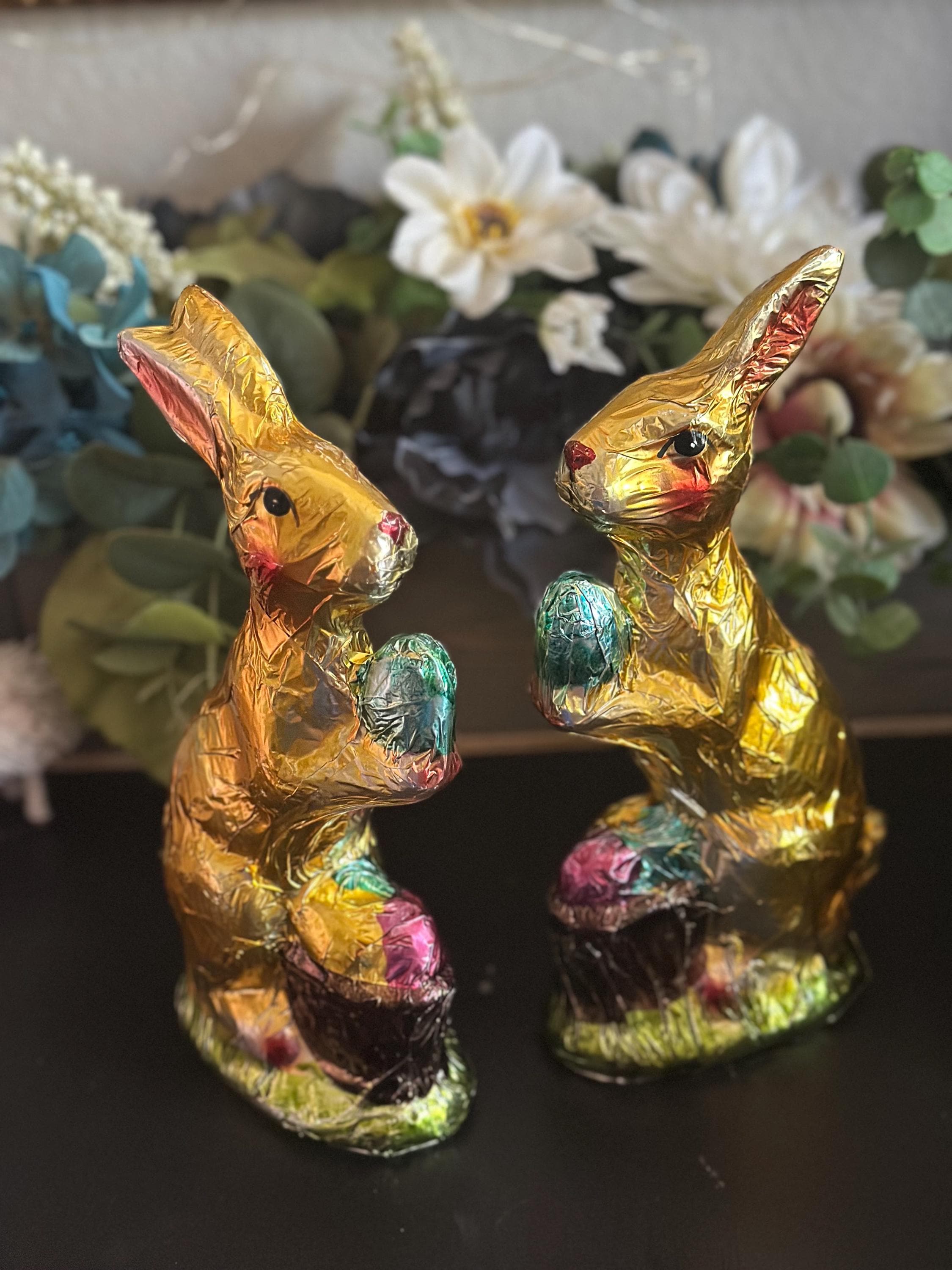 Easter Faux Foil Chocolate Bunny, Easter Decor - Etsy