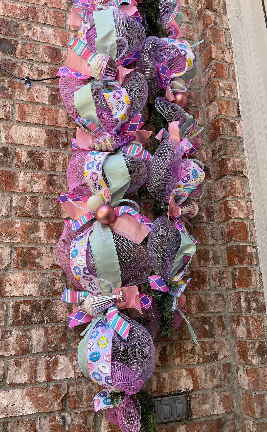 Christmas Candyland Garland, Ice Cream Garland, Donut Christmas Garland ...