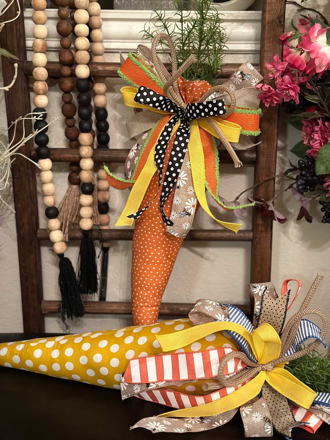 Easter Decor, Oversized Carrots, Easter Carrot, Fabric Carrot, Stuffed ...