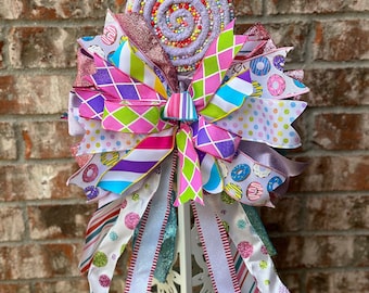 Christmas Tree Topper, Candyland Tree Topper, Candy Christmas Topper ...