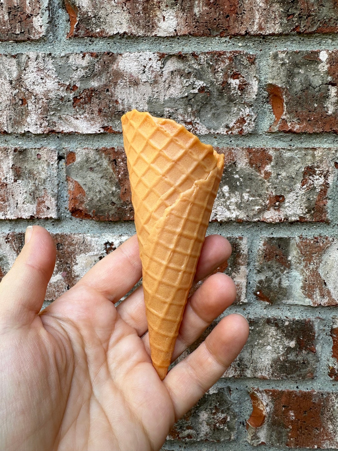 Fake Icecream Cone, Faux Lifesize Waffle Cone, Fake Bake - Etsy