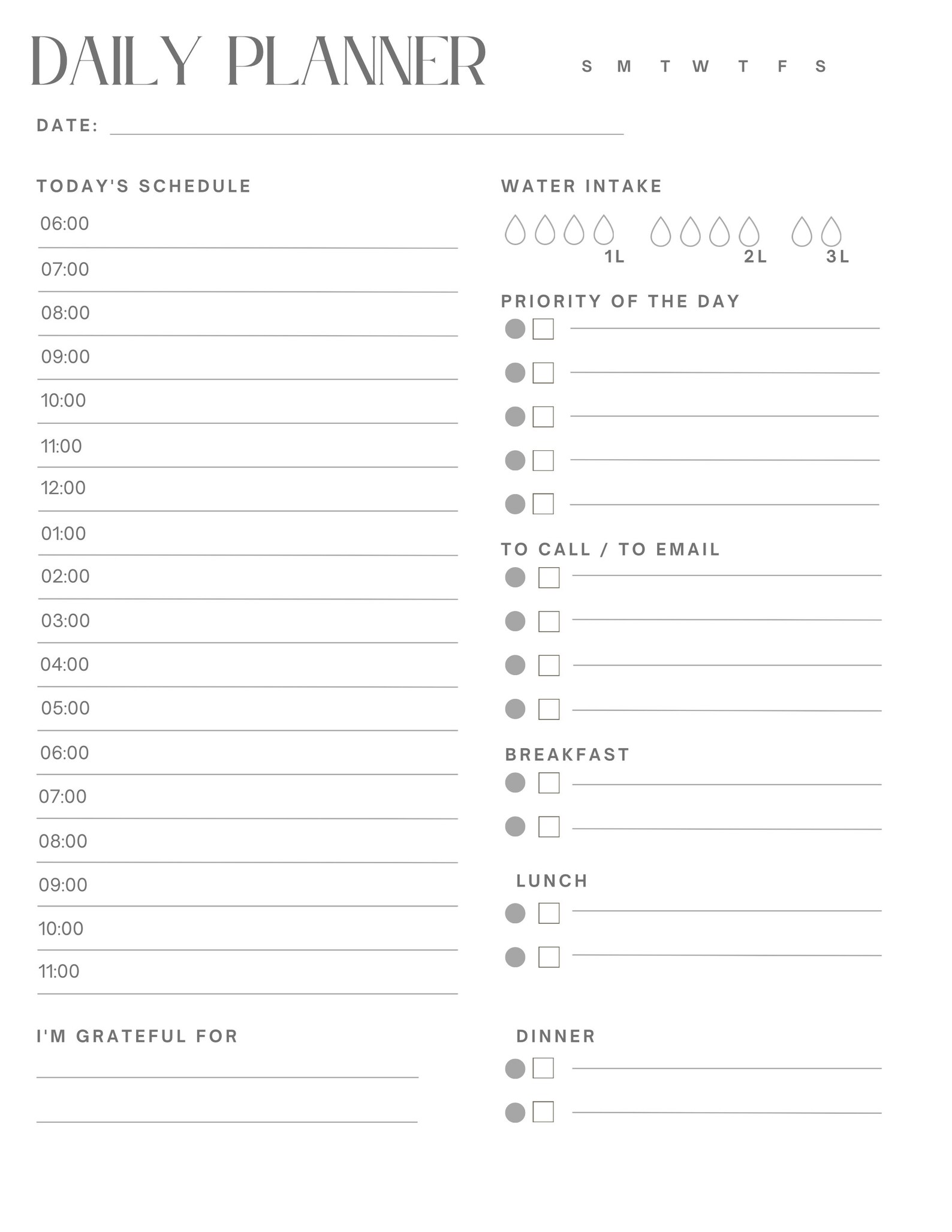 Digital Daily Planner | Printable Planner Bundle for Self-care and Goal ...
