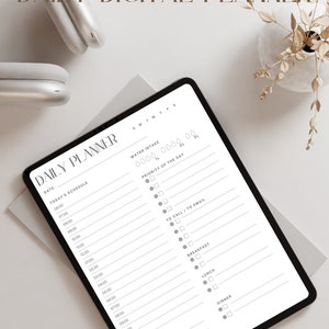 Digital Daily Planner | Printable Planner Bundle for Self-care and Goal ...