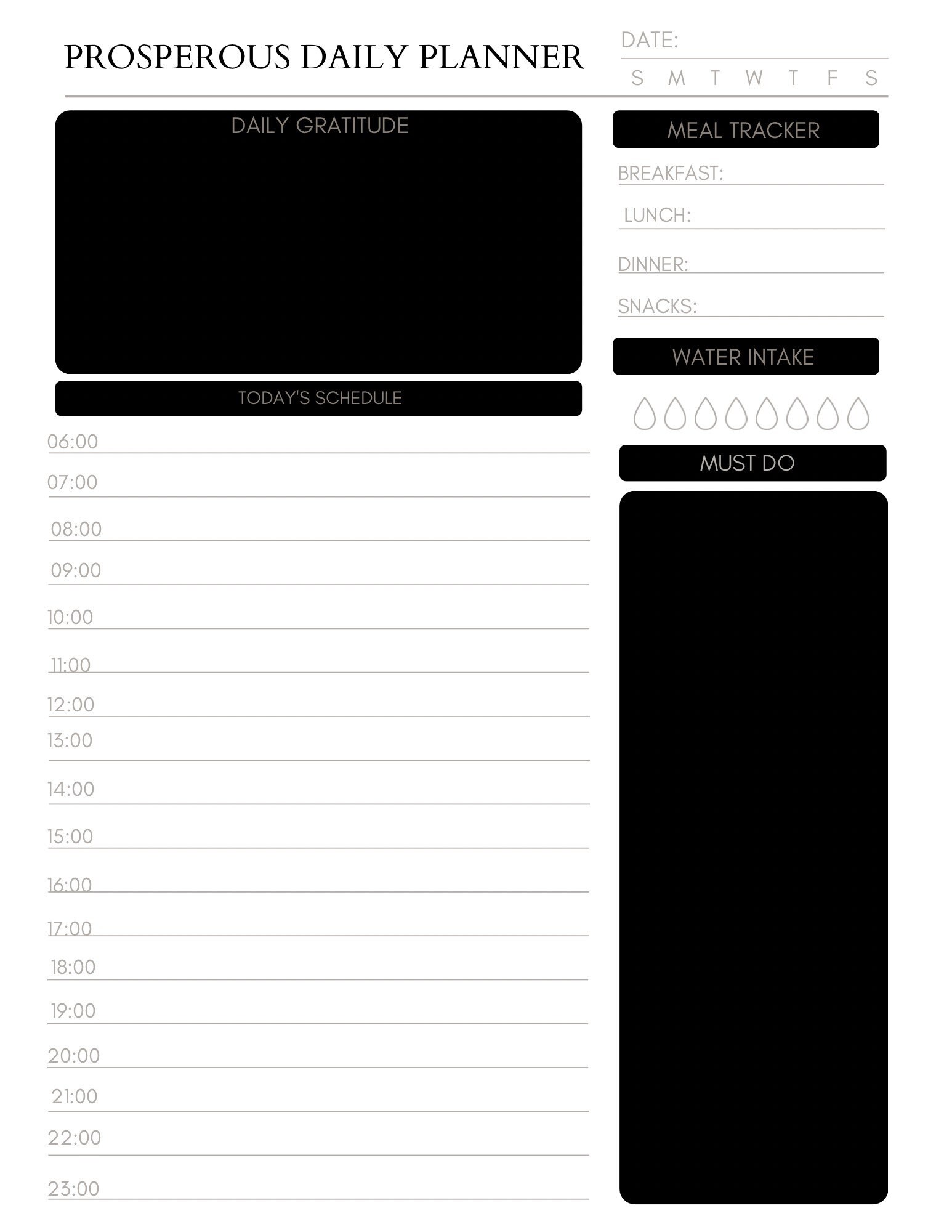 Digital Daily Planner | Printable Planner Bundle for Self-care and Goal ...