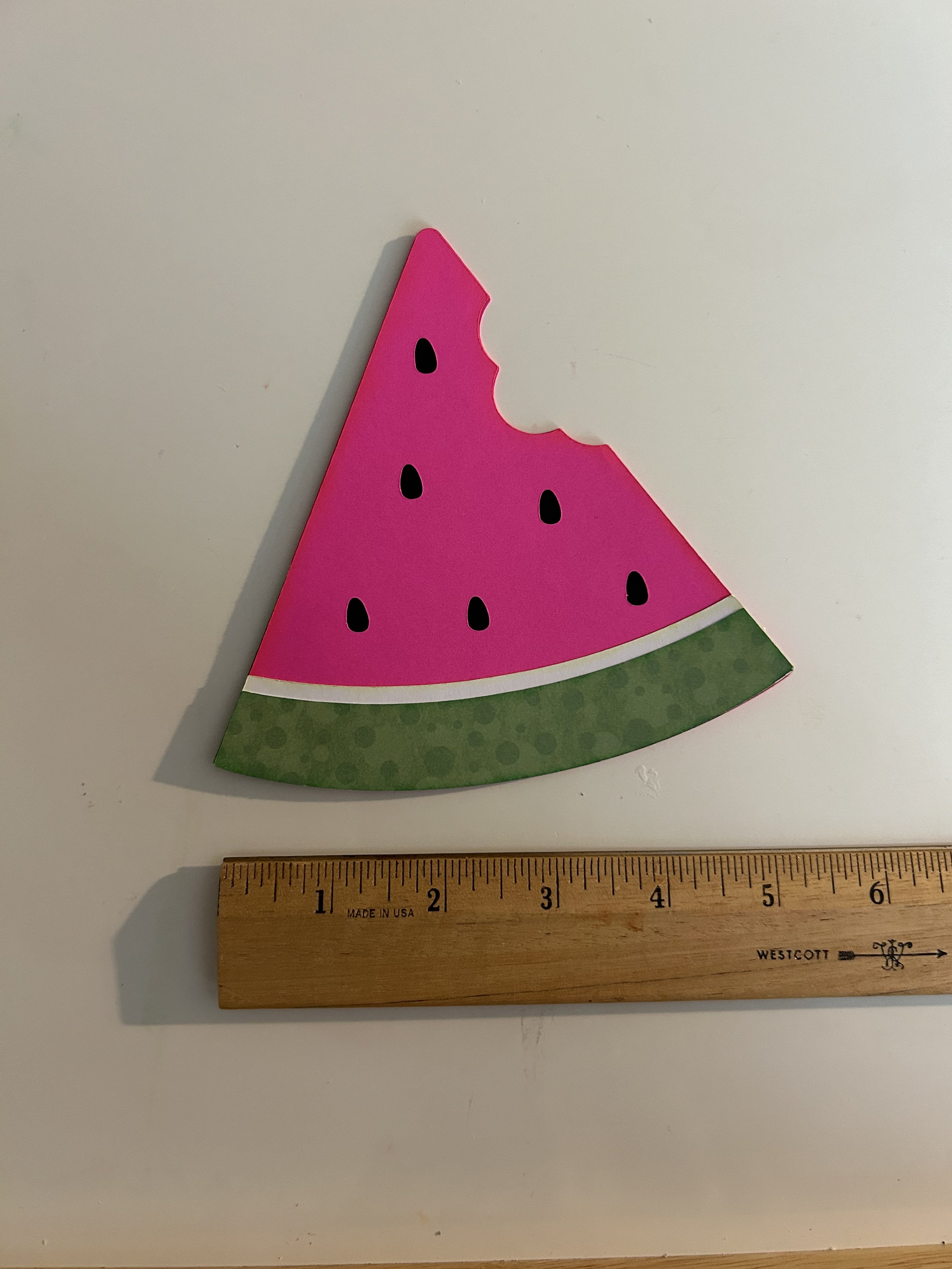 Slice of Watermelon All Occasion Card Handmade Paper Pieced Die Cut ...