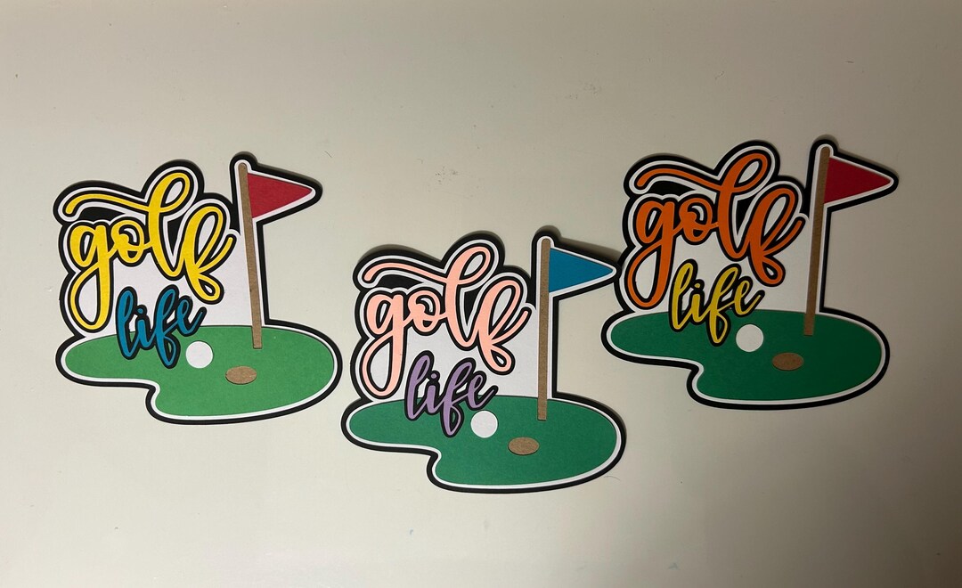 Golf Life Golfing Scrapbook Title or Die Cut Paper Pieced Handmade - Etsy
