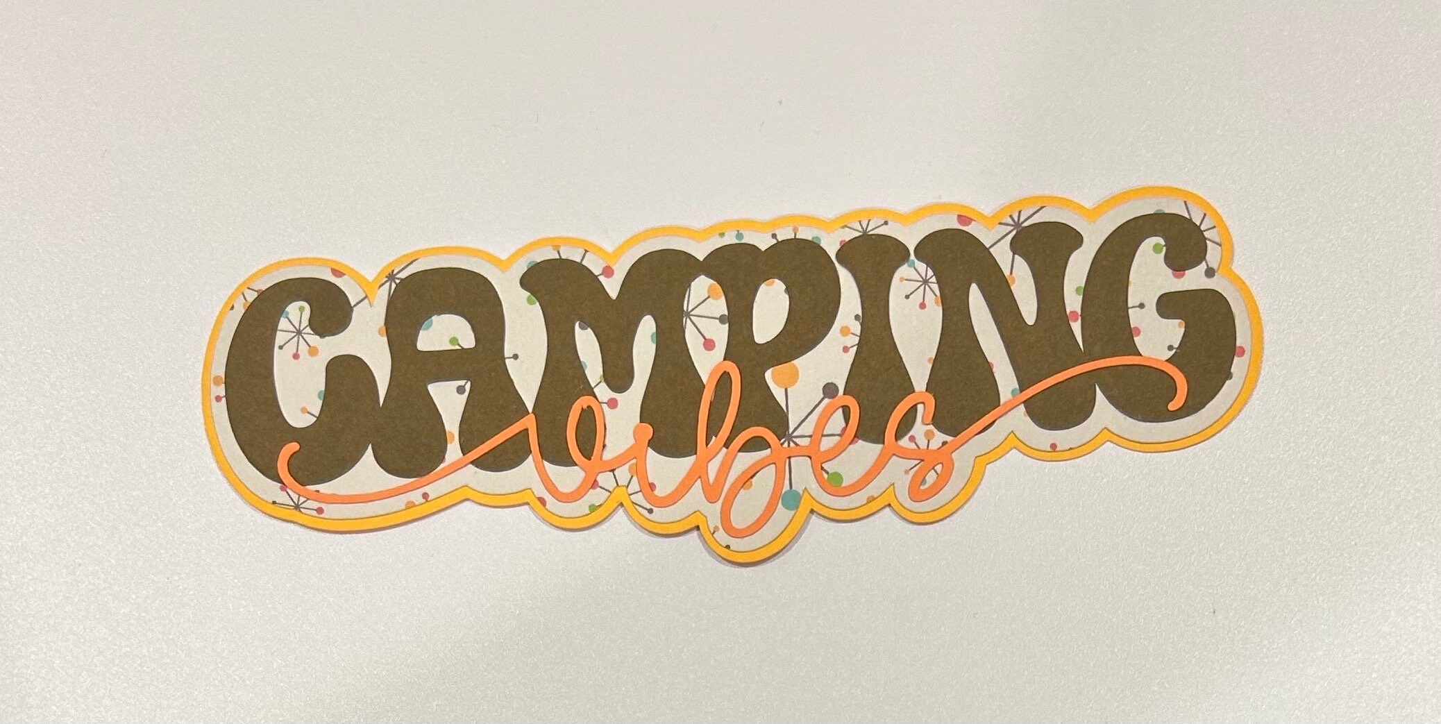 Camping Vibes Scrapbook Title Handmade Paper Pieced Die Cut - Etsy