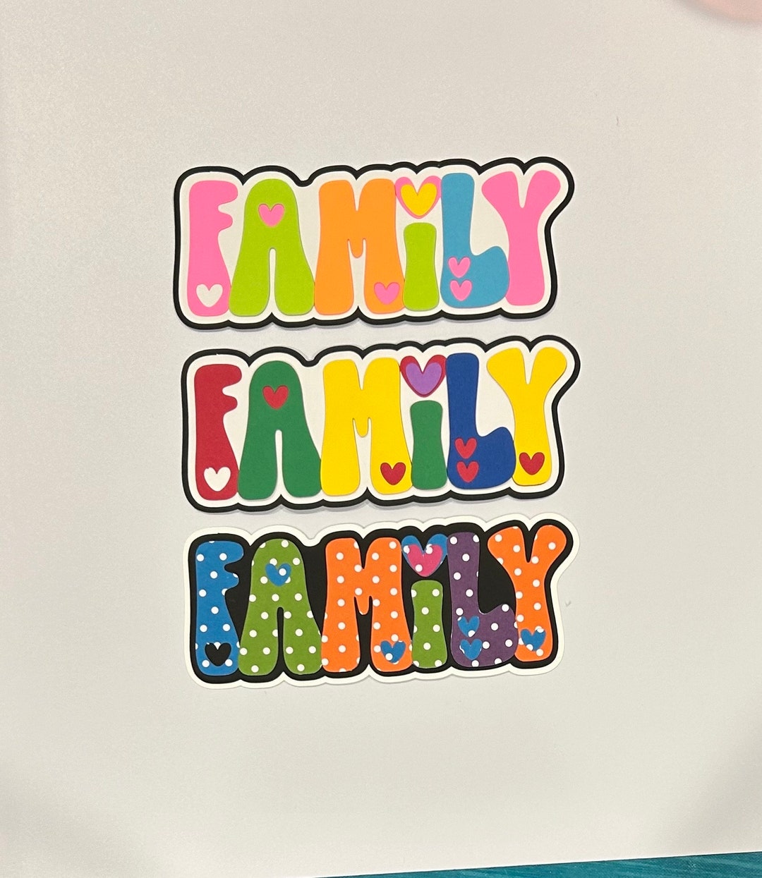 Family Scrapbook Title or Card Embellishment Handmade Paper Pierced - Etsy