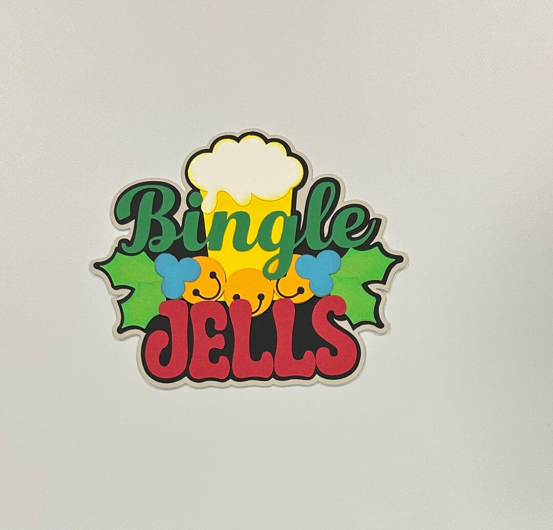Bingle Jells Christmas Scrapbook Title Handmade Paper Pierced - Etsy