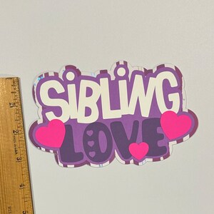 Sibling Love Scrapbook Title Handmade Paper Pierced Die Cut - Etsy